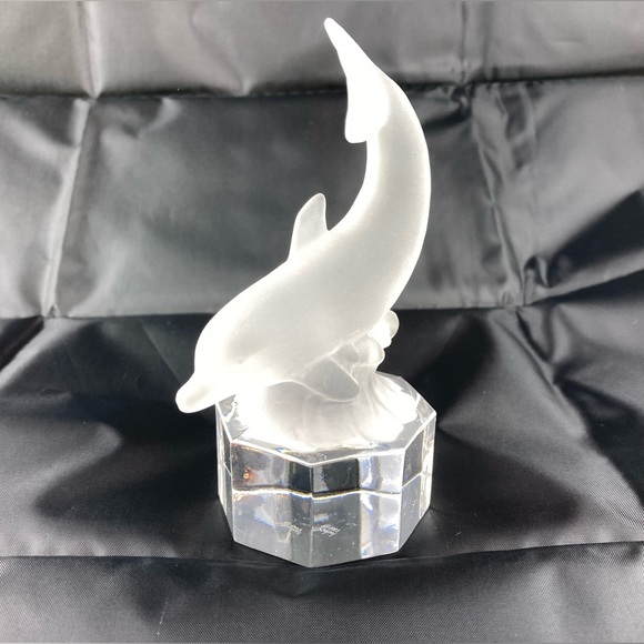Goebel | Accents | Vintage Goebel Crystal Dolphin Figurine 987 Frosted ...